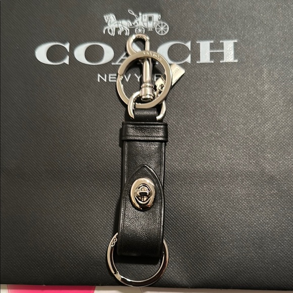 Coach | Accessories | Coach Black And Silver Keychain Holder | Poshmark
